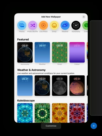 Selecting lock screen settings on your Apple iPad (9th Generation ...