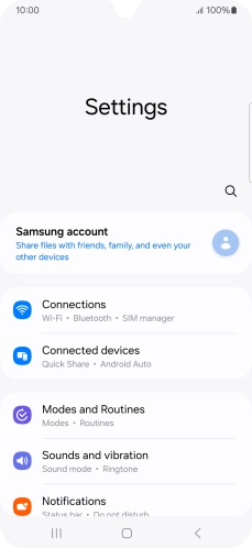 Turning Wi-Fi calling on your Samsung Galaxy A25 5G Android 14 on or ...
