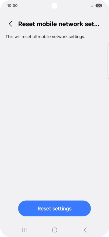 Resetting network settings on your Samsung Galaxy S25 Android 15 | EE