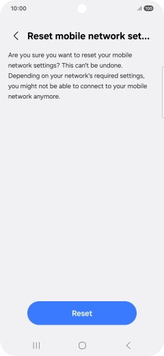Resetting network settings on your Samsung Galaxy S25 Android 15 | EE