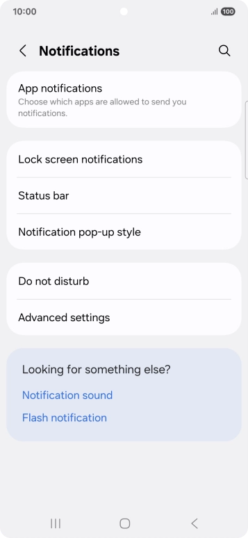 Turning notifications on your Samsung Galaxy S25 Ultra Android 15 on or ...