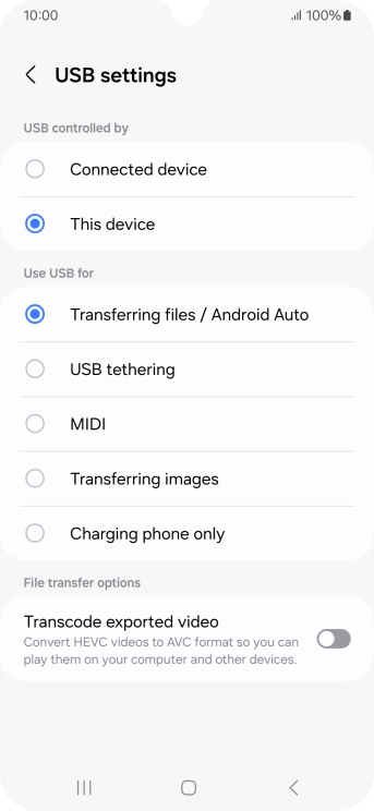 Transfer files between computer and your Samsung Galaxy A15 5G Android 14