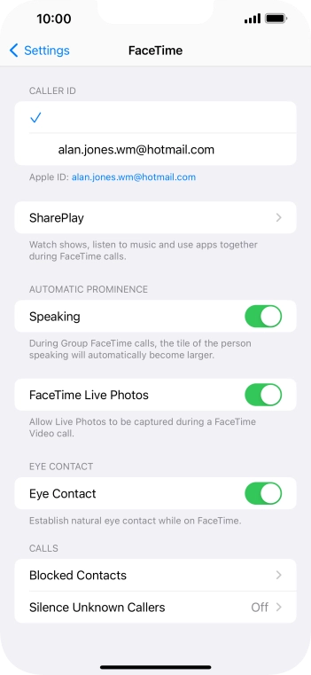 Select FaceTime settings on your iPhone 13 Pro Max iOS 17