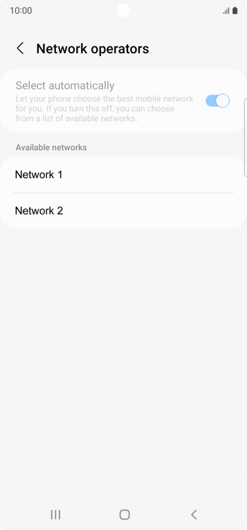 Selecting network on your Samsung Galaxy S22 Ultra Android 12.0 | EE