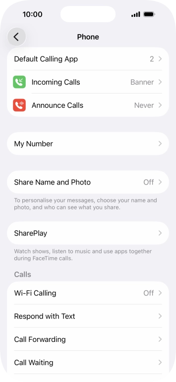Turning Wi-Fi calling on your Apple iPhone 16 Pro iOS 26 on or off | EE