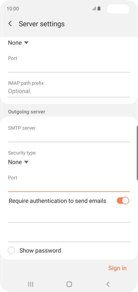 Set up your mobile phone for IMAP email - Samsung Galaxy S10+ - Optus