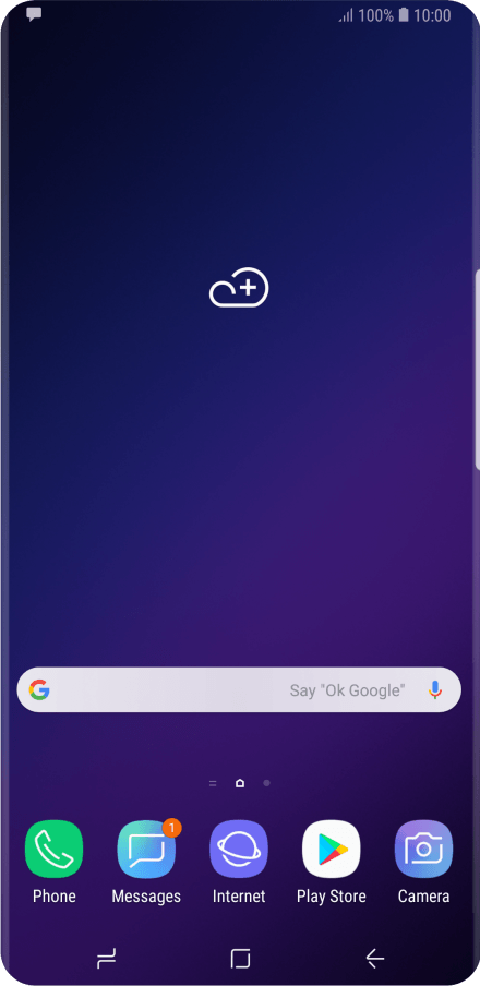 List of screen icons - Samsung Galaxy S9+ - Optus