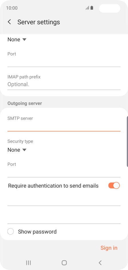 Set up your mobile phone for IMAP email - Samsung Galaxy S10+ - Optus