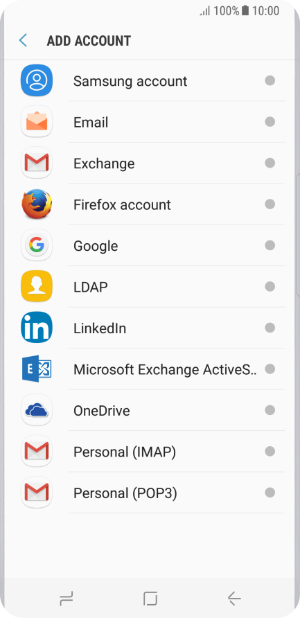 Set up your mobile phone for POP3 email - Samsung Galaxy S8 - Optus