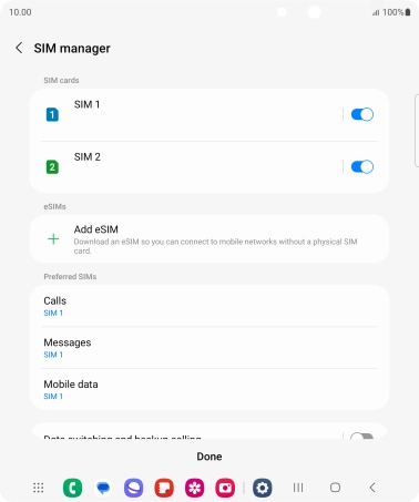 Choose dual SIM settings - Samsung Galaxy Z Fold5 - Optus