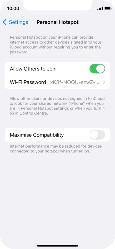 Use mobile phone as personal Hotspot - Apple iPhone 12 mini - Optus