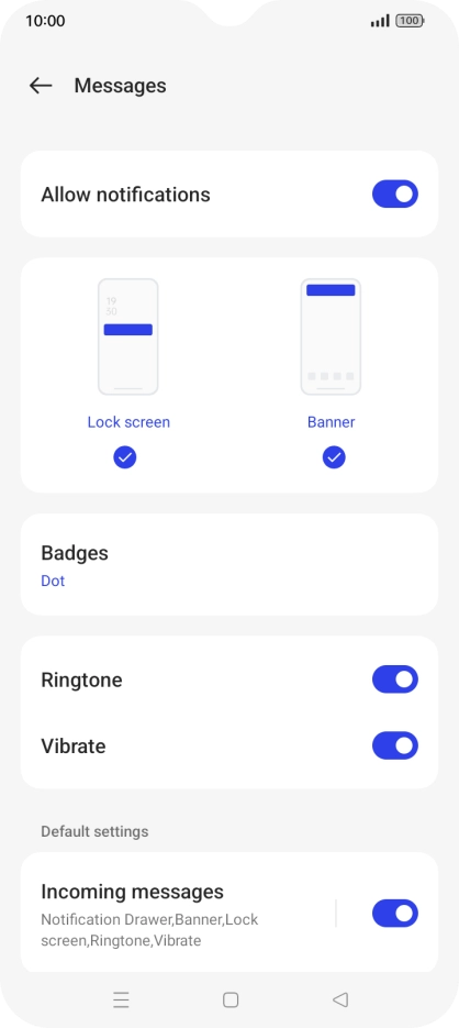 Choose message tone - OPPO A78 5G - Optus