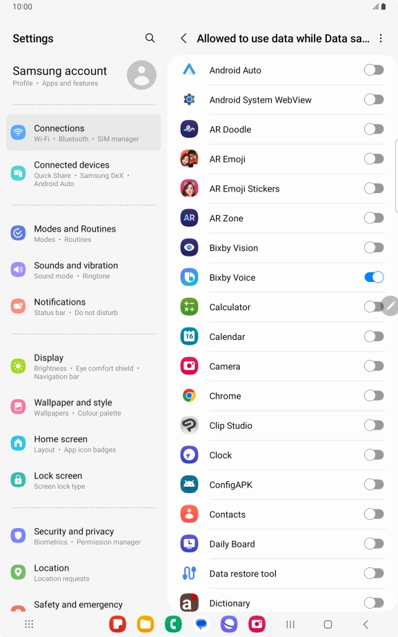Choose settings for background refresh of apps - Samsung Galaxy Tab S9 ...