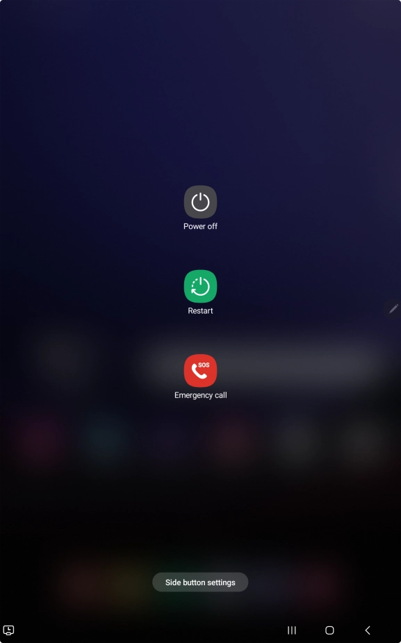 Turn tablet on and off - Samsung Galaxy Tab S9 5G - Optus