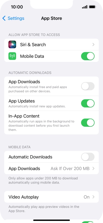 Apple iPhone 14 - Turn automatic update of apps on or off | Vodafone UK