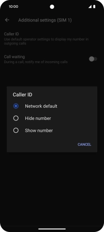 Google Pixel 8 - Turn your own caller identification on or off ...