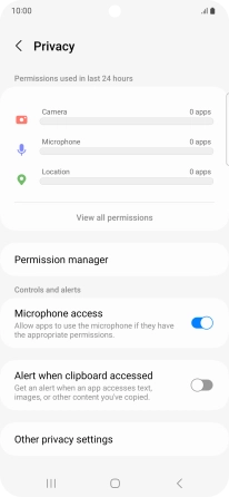 Samsung Galaxy A54 5G - Turn app permissions on or off | Vodafone UK