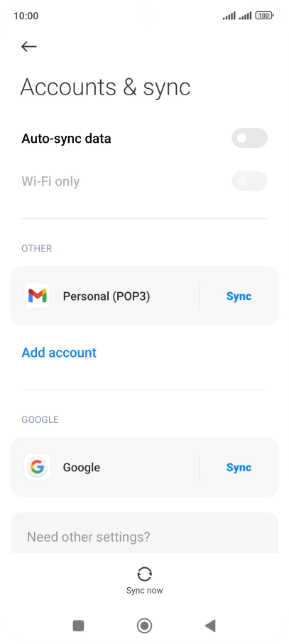 Xiaomi Redmi Note 11 - Turn automatic synchronisation of content on or off | Vodafone UK