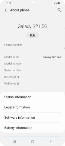 Samsung Galaxy S21 5G - View EID number | Vodafone UK