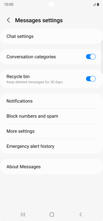 Samsung Galaxy S22 Ultra 5G - Set up your phone for text messaging ...