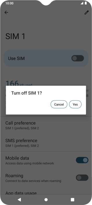 Motorola Moto E13 - Select dual SIM settings | Vodafone UK