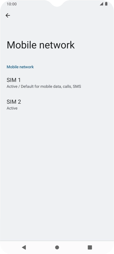 Motorola Moto E13 - Select dual SIM settings | Vodafone UK