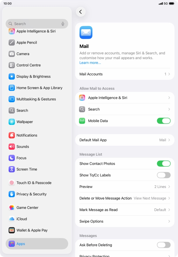 Apple iPad Air 11 (M3) (2025) - Set up your tablet for IMAP email ...