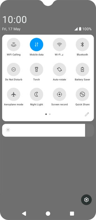 Press the settings icon.