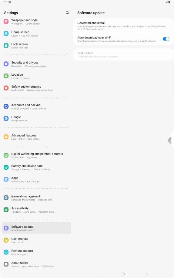 Samsung Galaxy Tab S9 Ultra 5G - Update tablet software | Vodafone UK