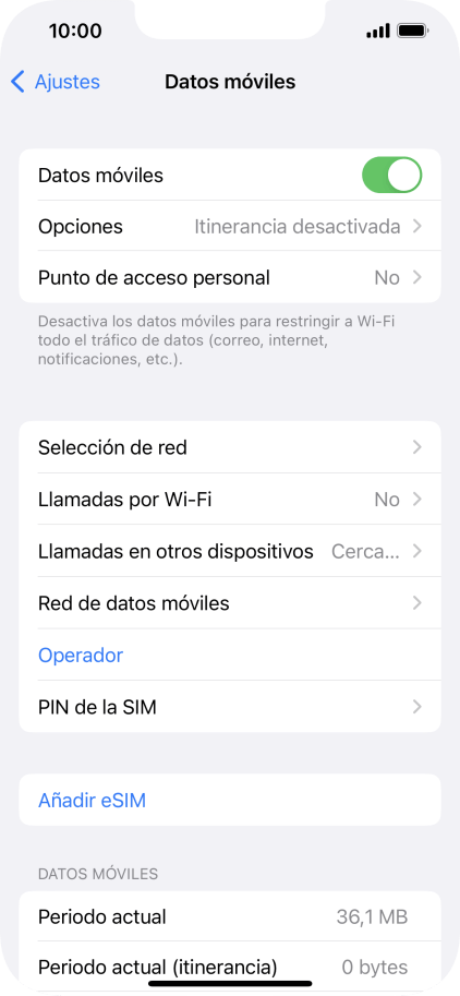 Apple iPhone 14 - Activa o desactiva el roaming de datos | Ayuda Vodafone
