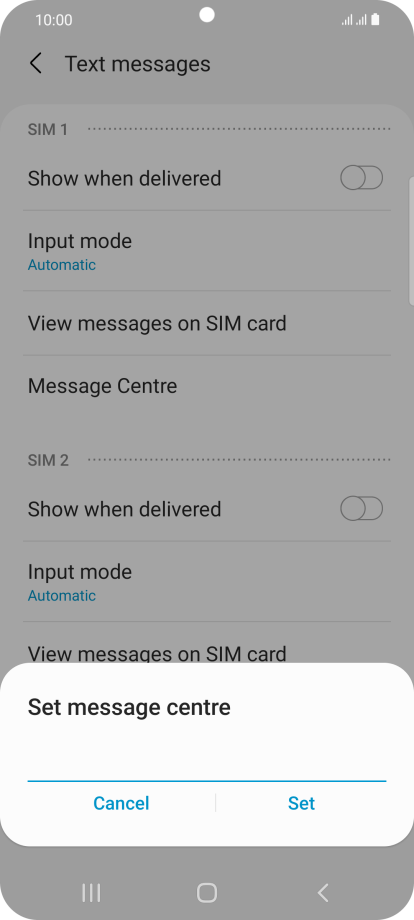 Samsung Galaxy S21 5G - Set up your phone for text messaging | Vodafone UK