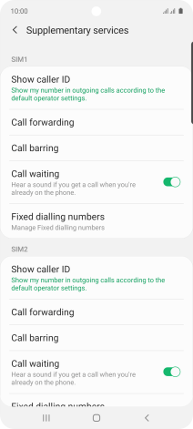 Guide for the Samsung Galaxy A51 - Turn call waiting on or off ...