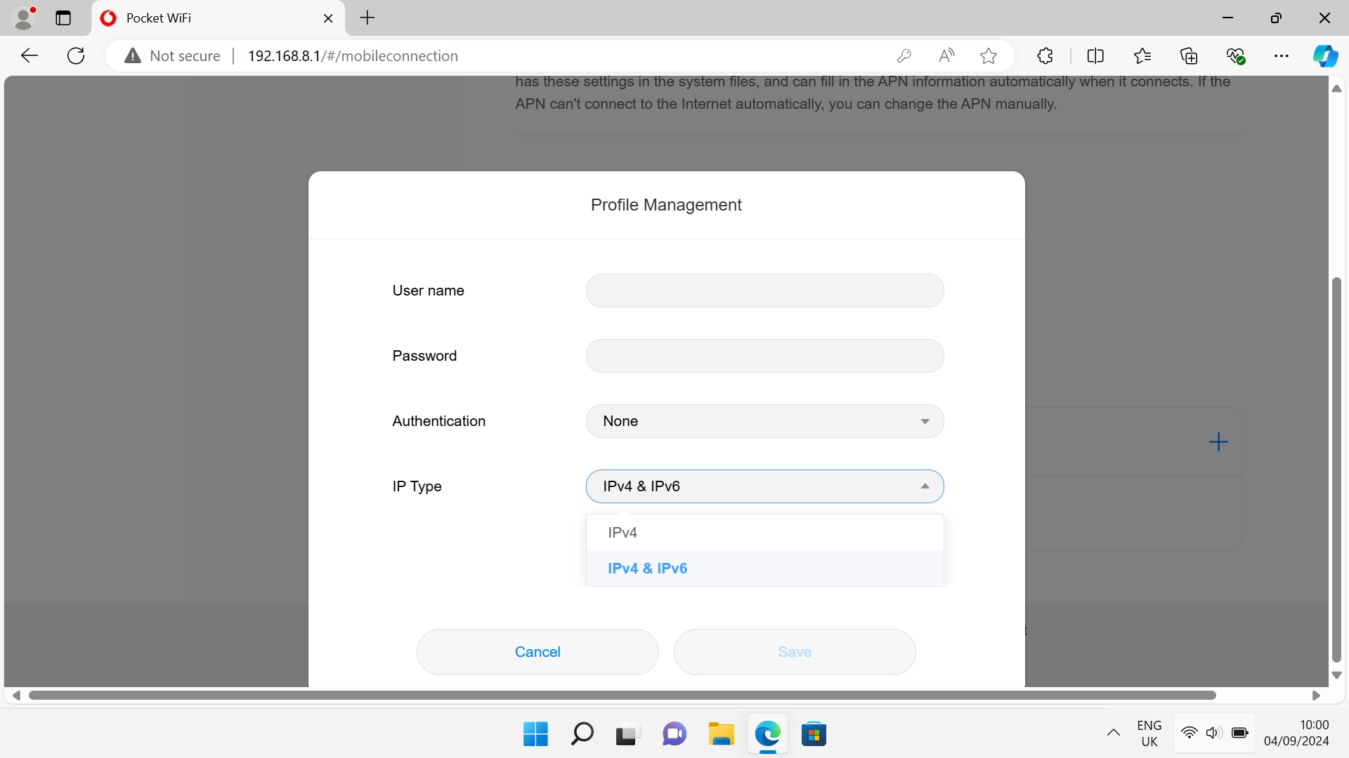 Guide for the Vodafone Pocket WiFi 4 4G - Set up your router for ...