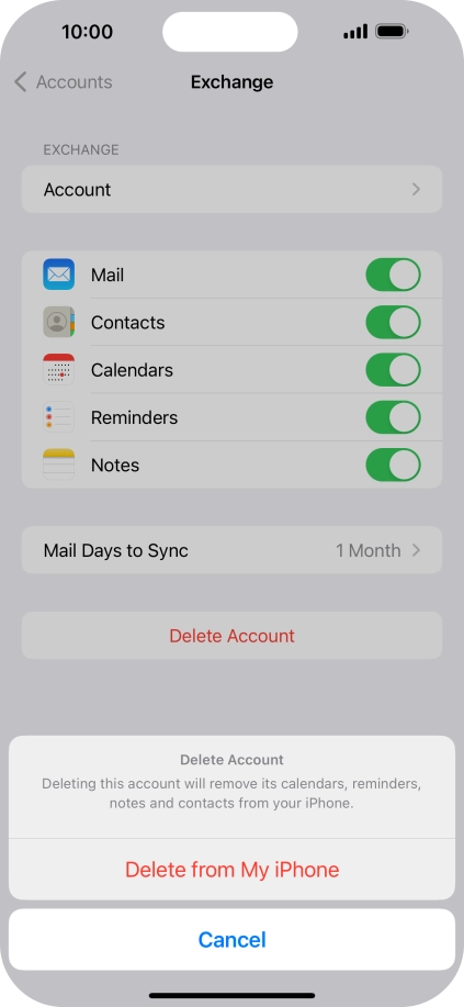 Apple iPhone 14 Pro Max - Delete email account | Vodafone UK