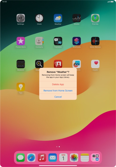 Apple iPad Pro 11 (2021) - Uninstall apps | Vodafone UK